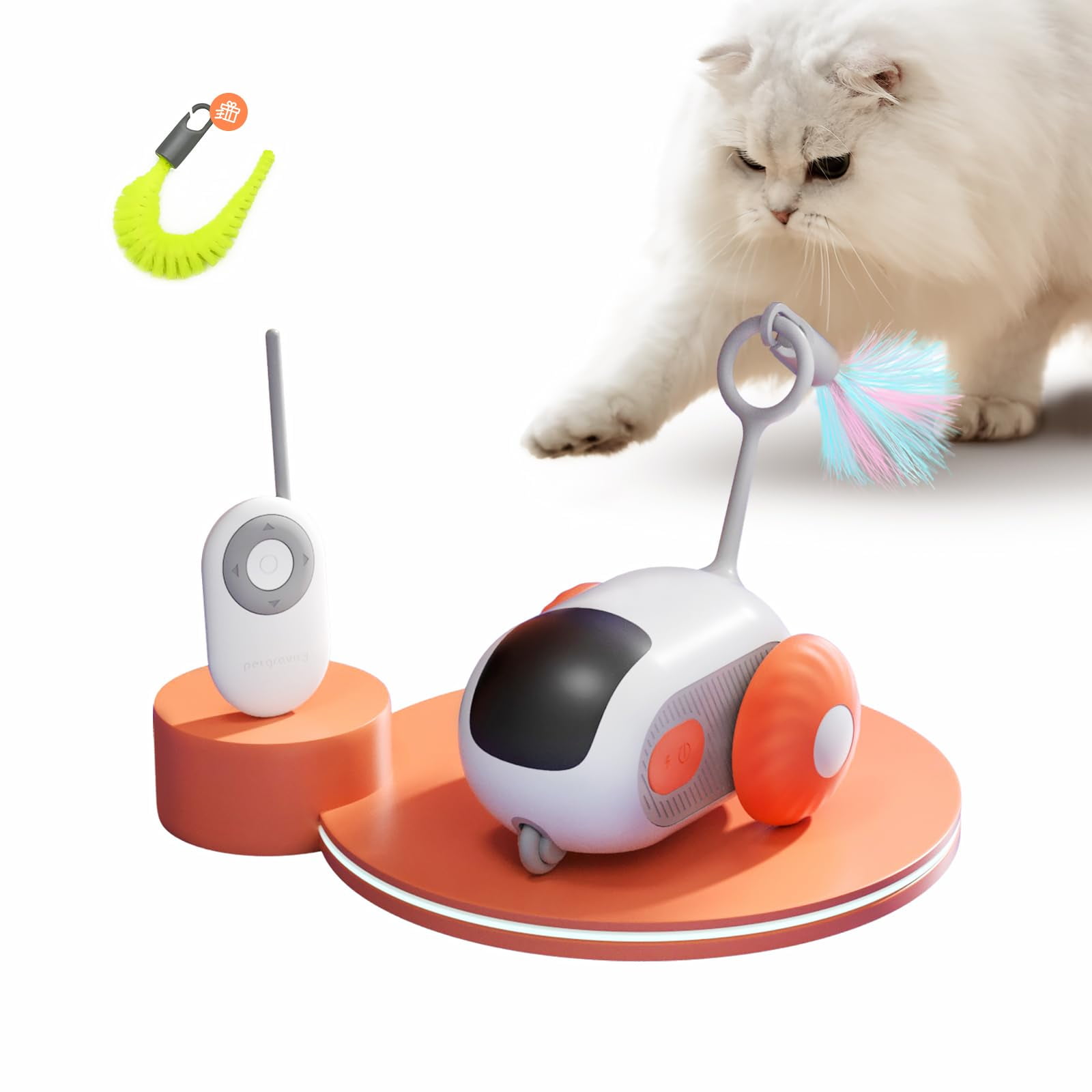 Remote Control Electric Cat Toy Smart Interactive Chase Car Smart ...