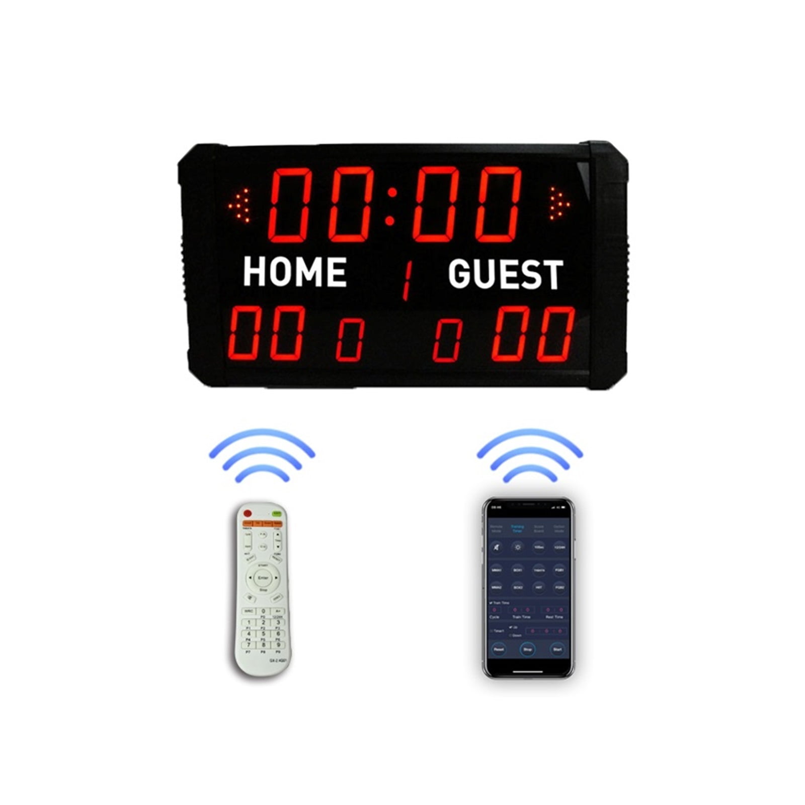 Remote Control Electronic Scoreboard Time Clock Portable Scoreboard ...
