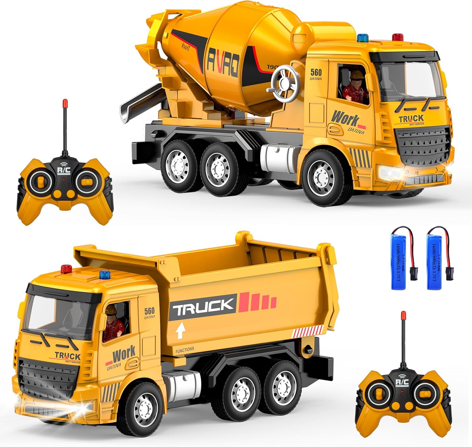 Remote Control Excavator and Dump Truck Toy Set - RC Construction ...
