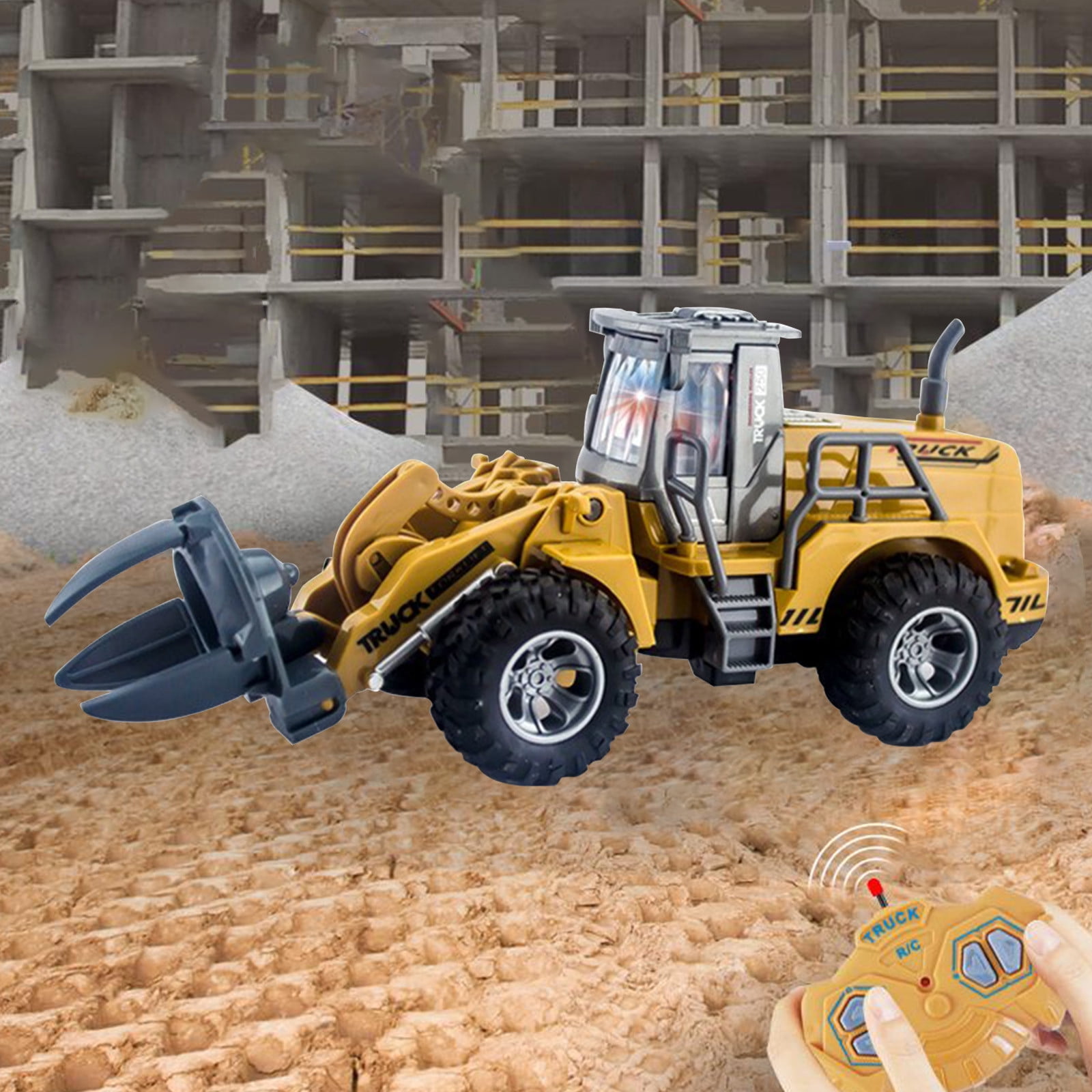 Remote Control Excavator Toy 4-Channel | Realistic Engineering Vehicle ...