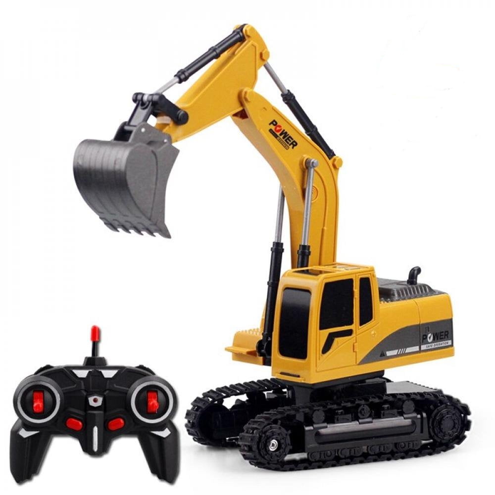 Radio Control Metal Excavator Toy, Rechargeable RC Truck Construction ...