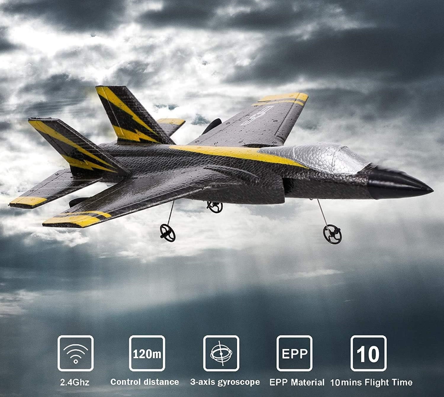 Remote Control Fighter Jet Airplane Su-35, 2.4 Ghz Aircraft with Gyro Stabilization System ...