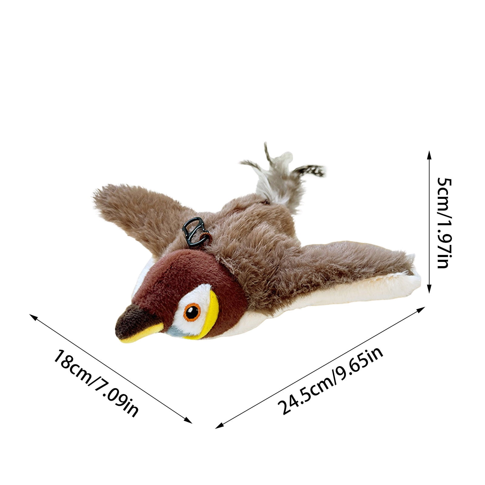 Remote Control Flying Bird Cat Toy - Interactive Chirping Sparrow with ...