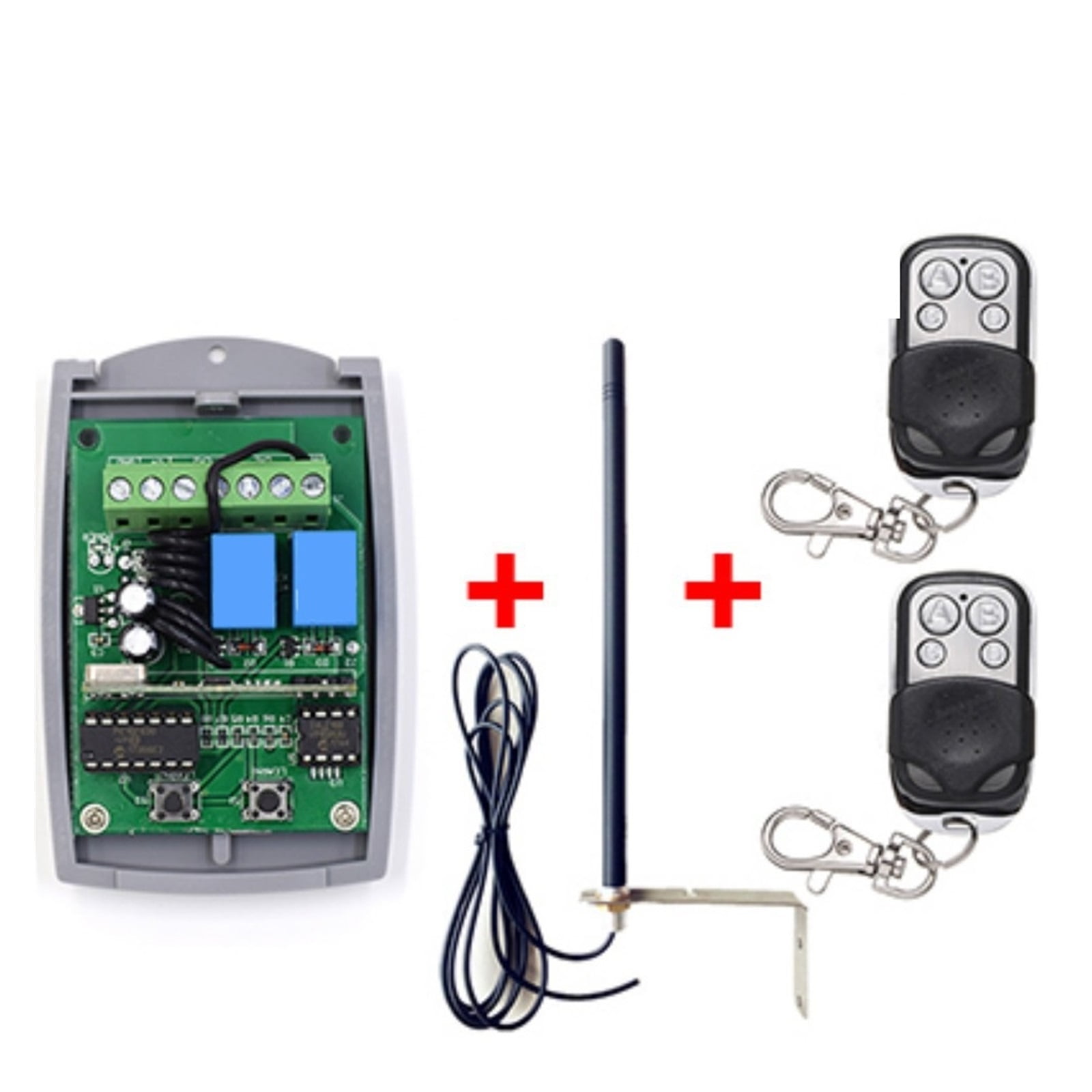Remote Control Garage Door Receiver 12V 24V Controller Gate Opener ...