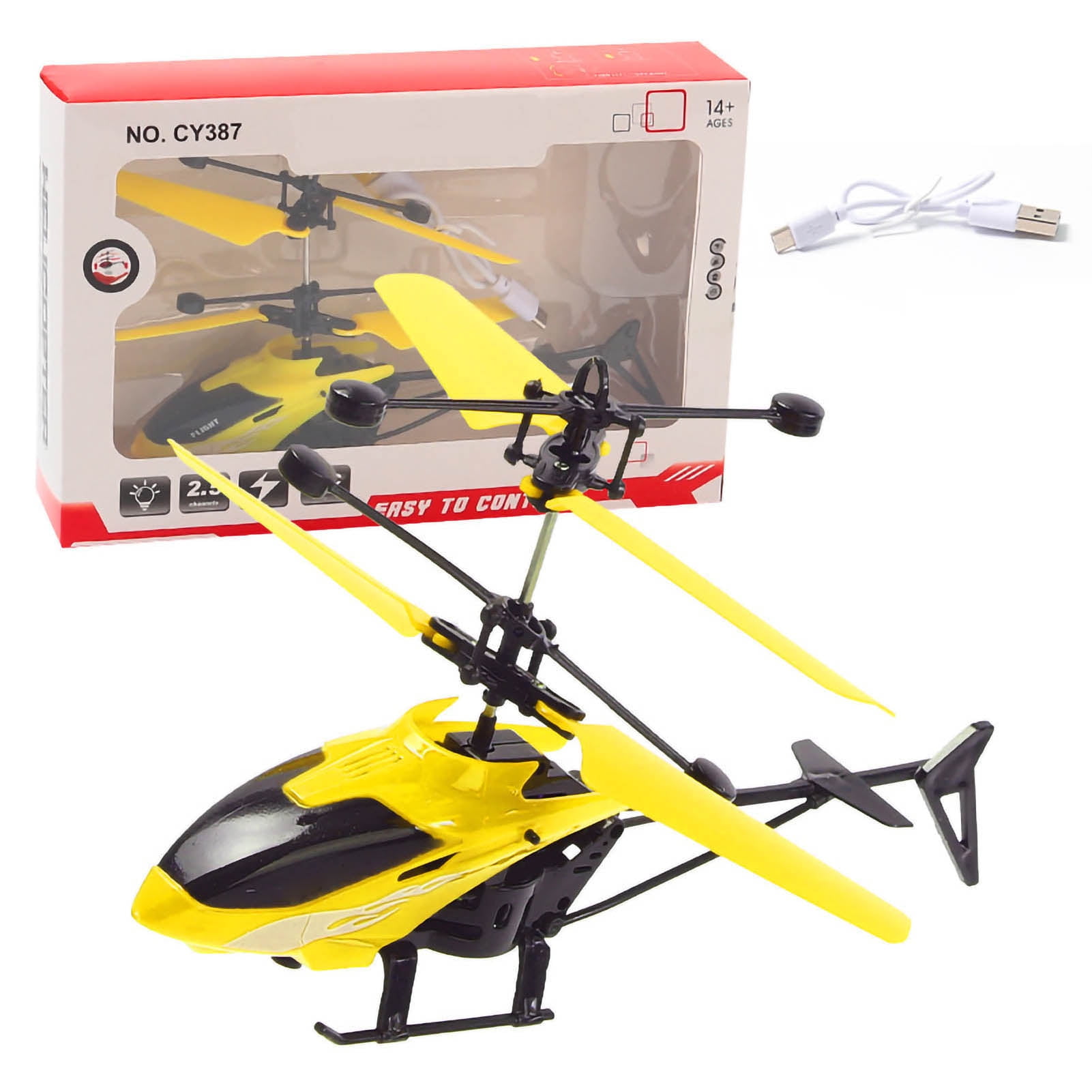 Remote Control Helicopter Induction Hover RC Helicopter with Light Drop ...