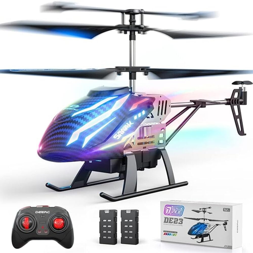 Remote Control Helicopter, RC Helicopters with 7 Colors Light, 2 ...