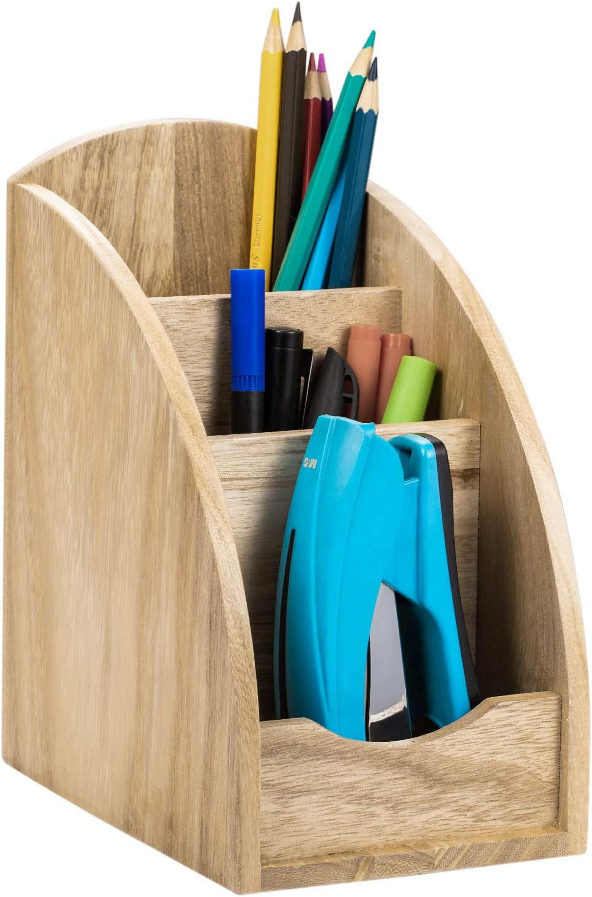 Remote Control Holder, 3 Slot Wooden Remote Control Caddy Media ...