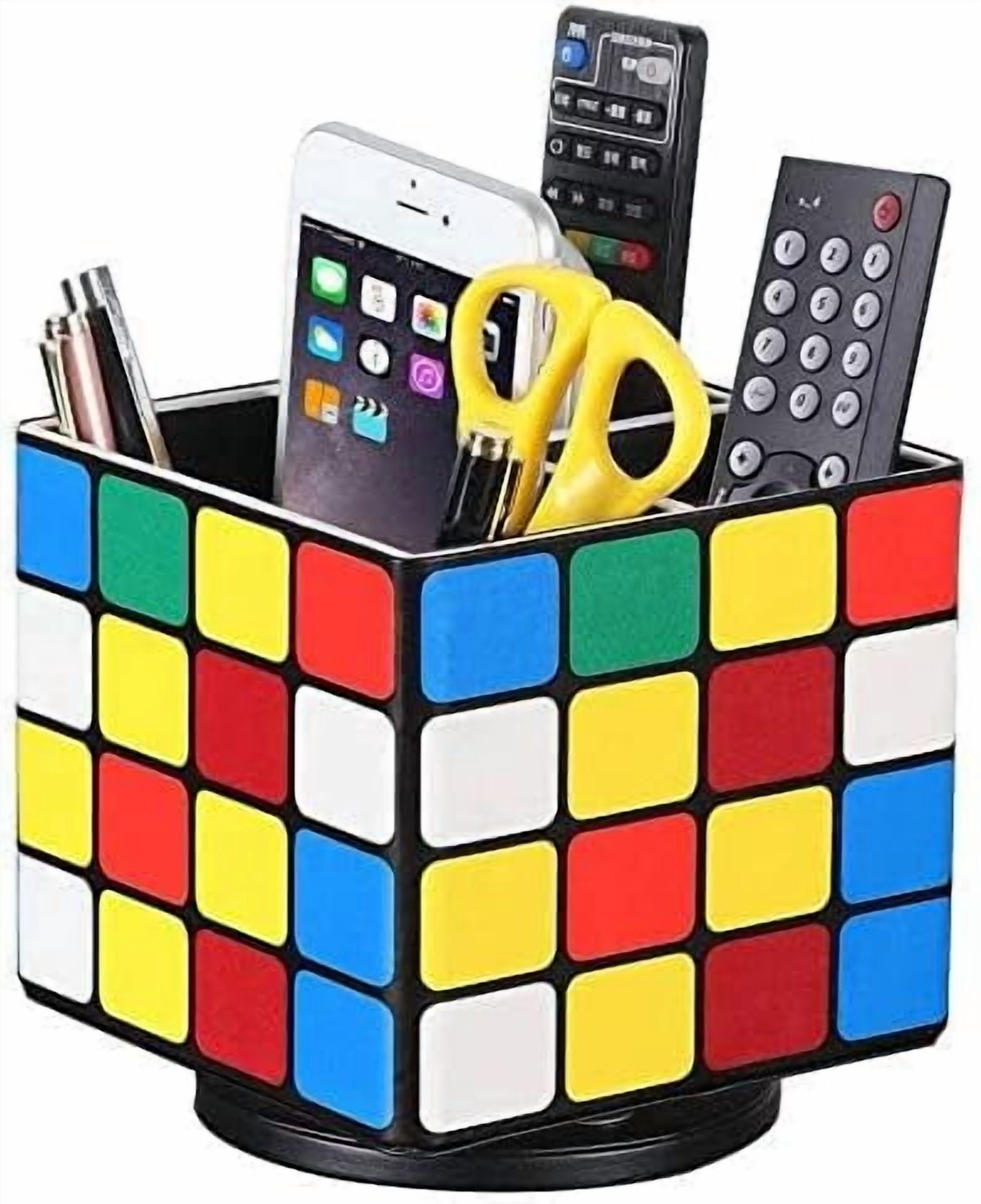 Remote Control Holder, 360° Swivel TV Remote Holder for Table, PU ...