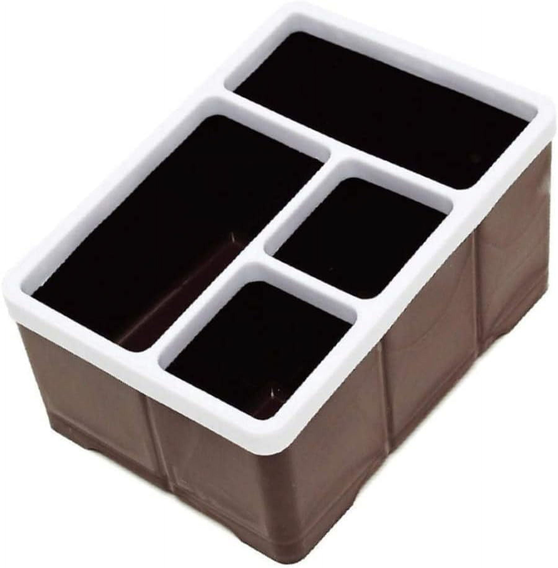 Remote Control Holder 4 Compartments Storage Case Media Organizers Box ...