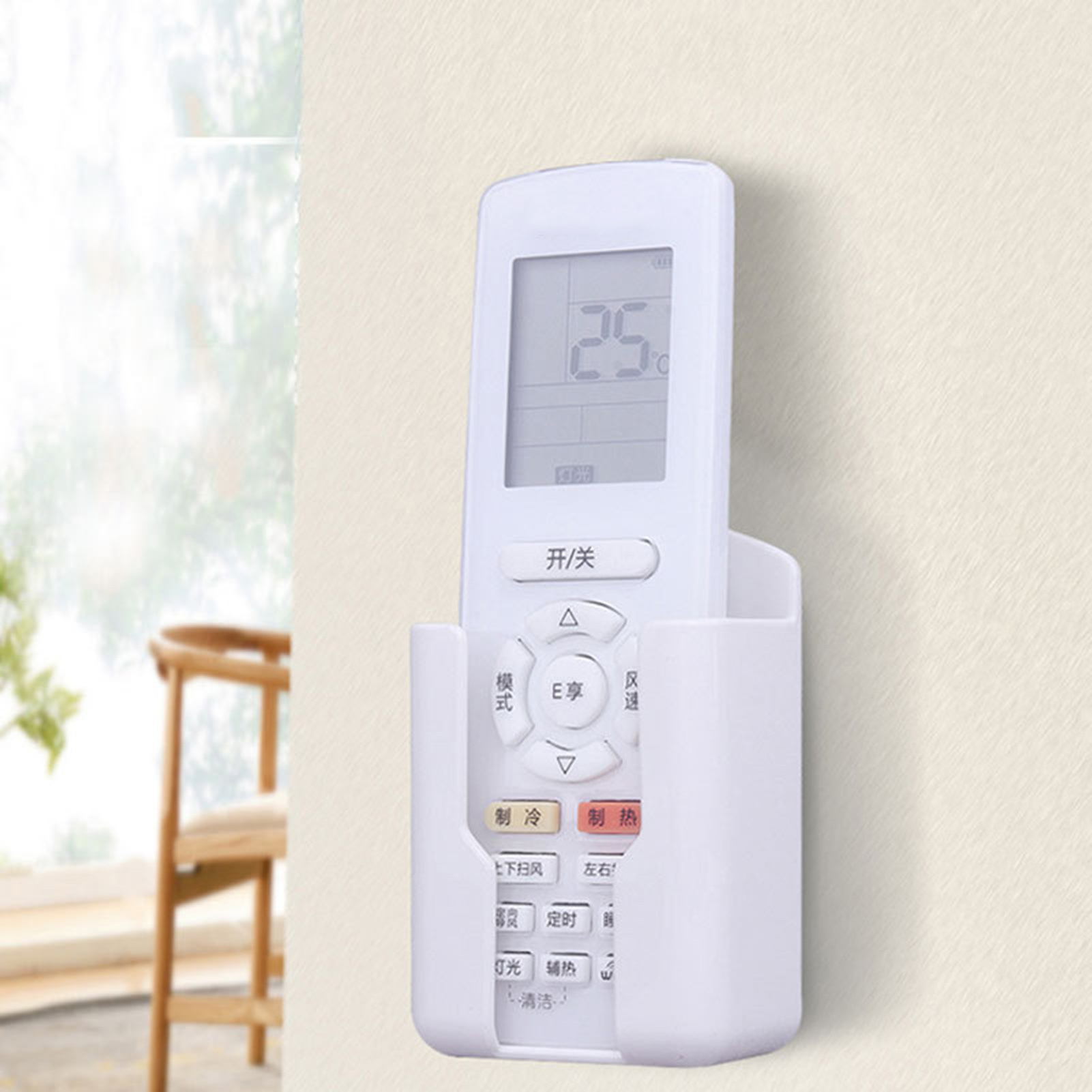 Remote Control Holder Heavy Duty Removable Solid Color Daily Use Wall ...