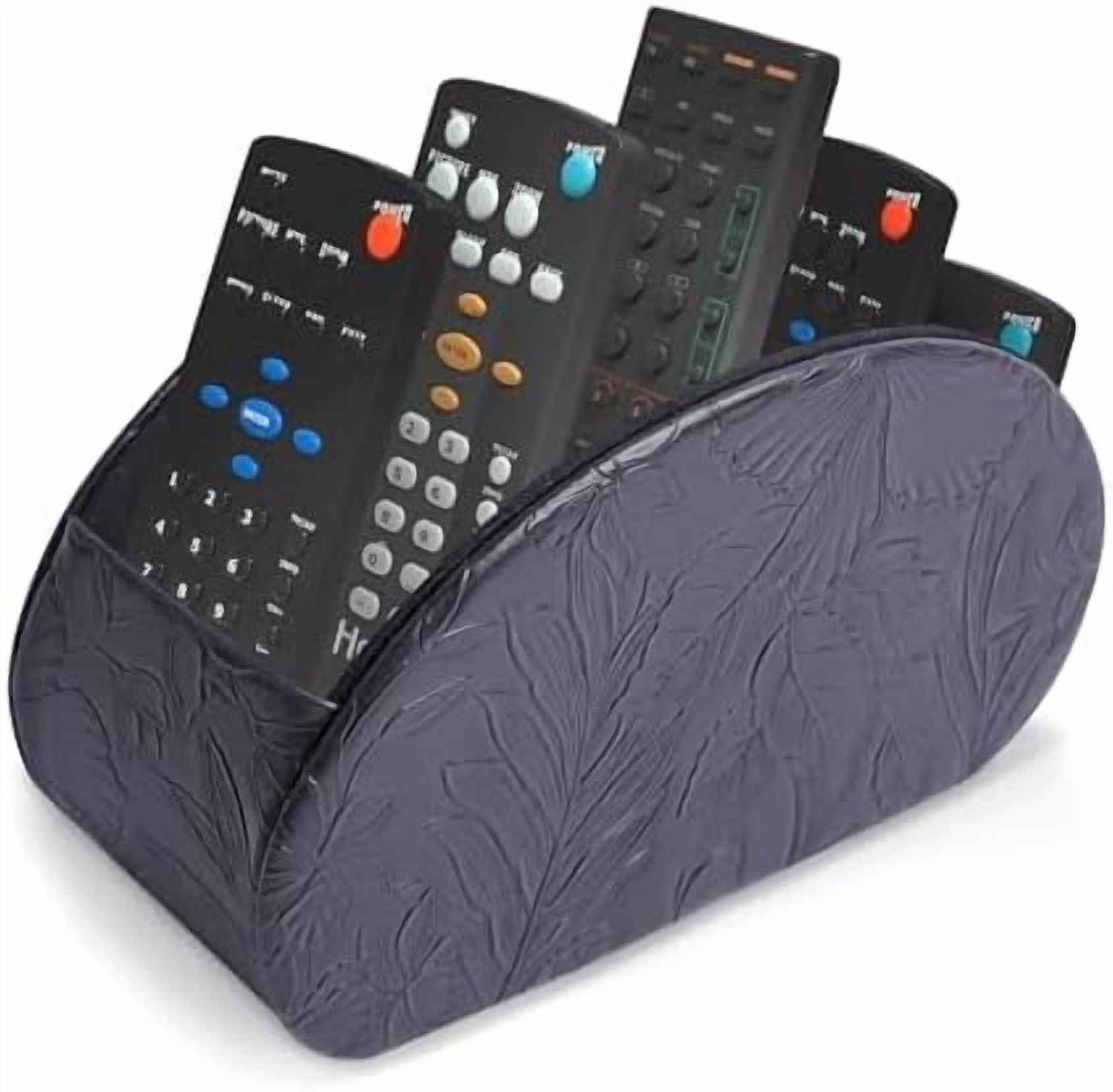 Remote Control Holder, PU Leather Remote Caddy Desktop Organizer with 5 ...