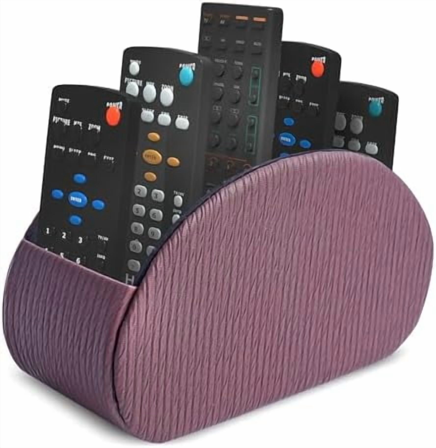 Remote Control Holder, PU Leather Remote Caddy Desktop Organizer with 5 ...