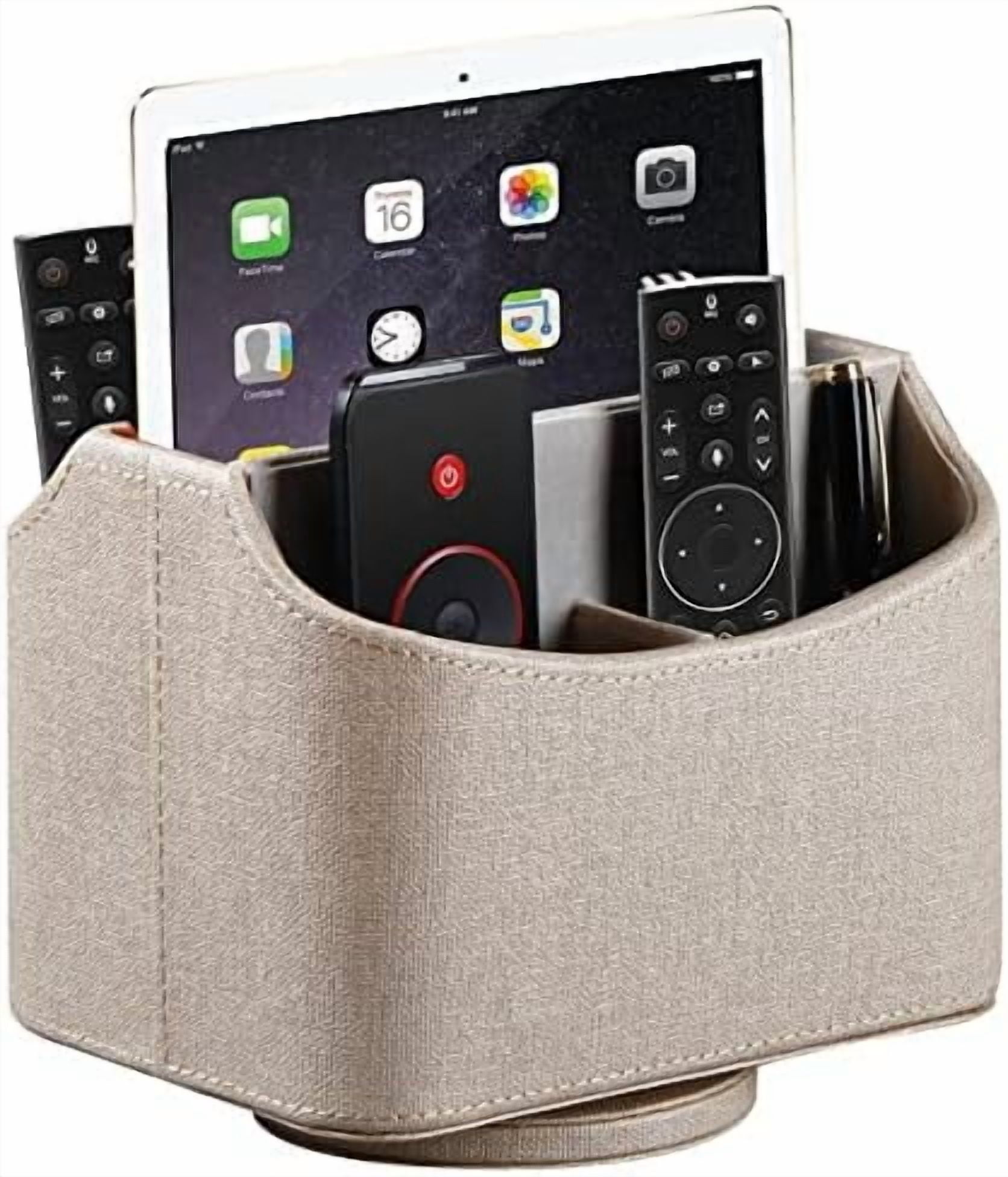 Remote Control Holder, Swivel Desk Organizer and Decorations for Living ...