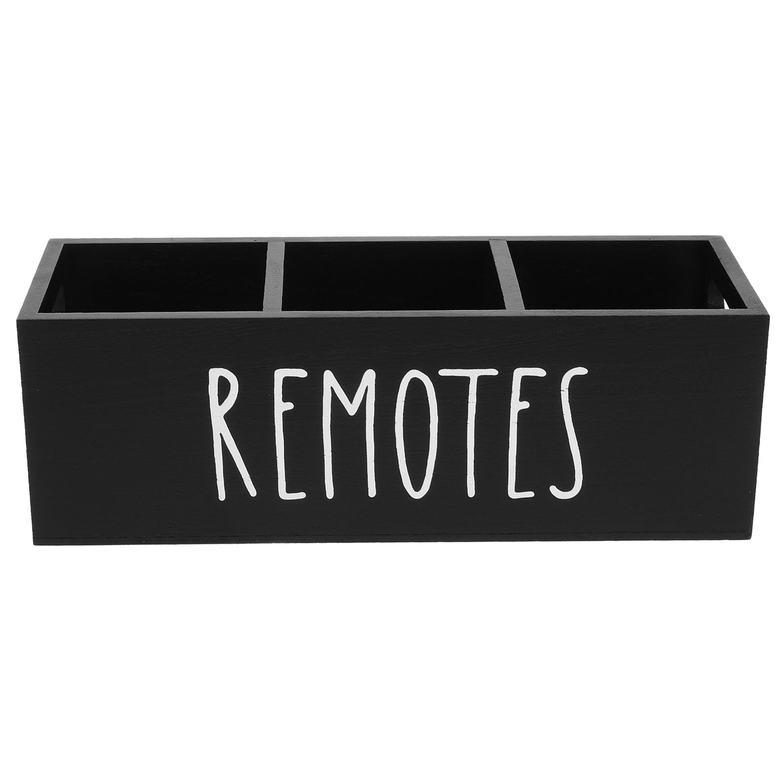 Remote Control Holder Wooden TV Remote Holder Remote Box with 3 ...