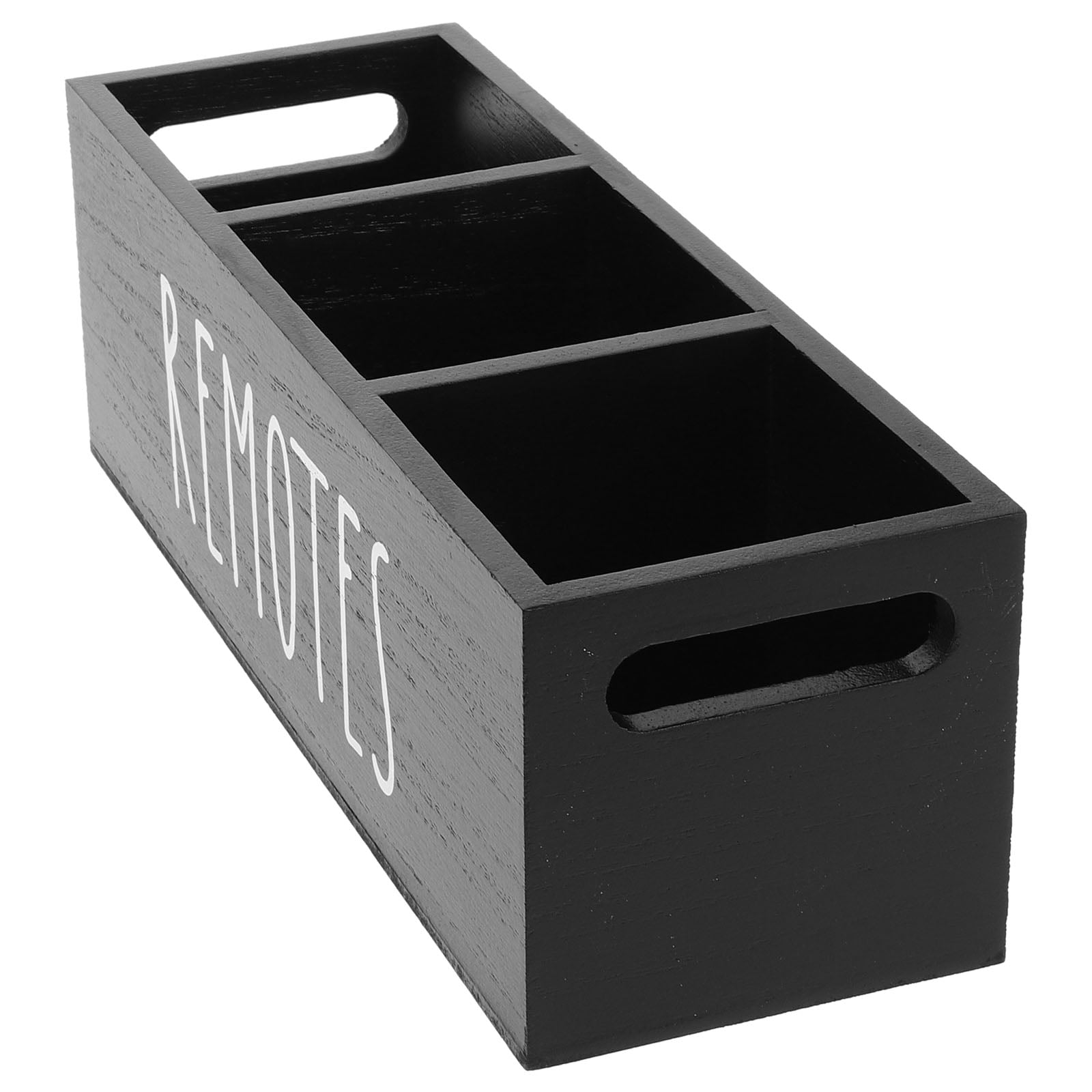 Remote Control Holder Wooden TV Remote Holder Remote Box with 3 ...