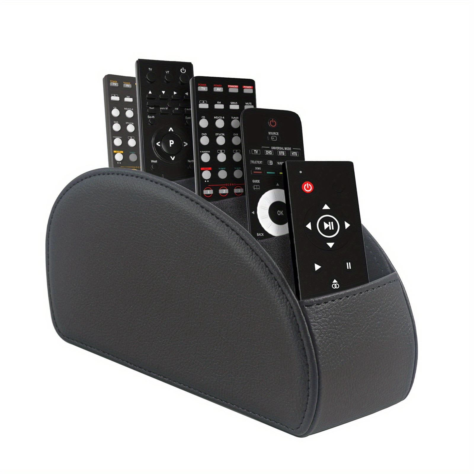 Remote Control Holder with 5 Compartments, PU Leather Organization ...