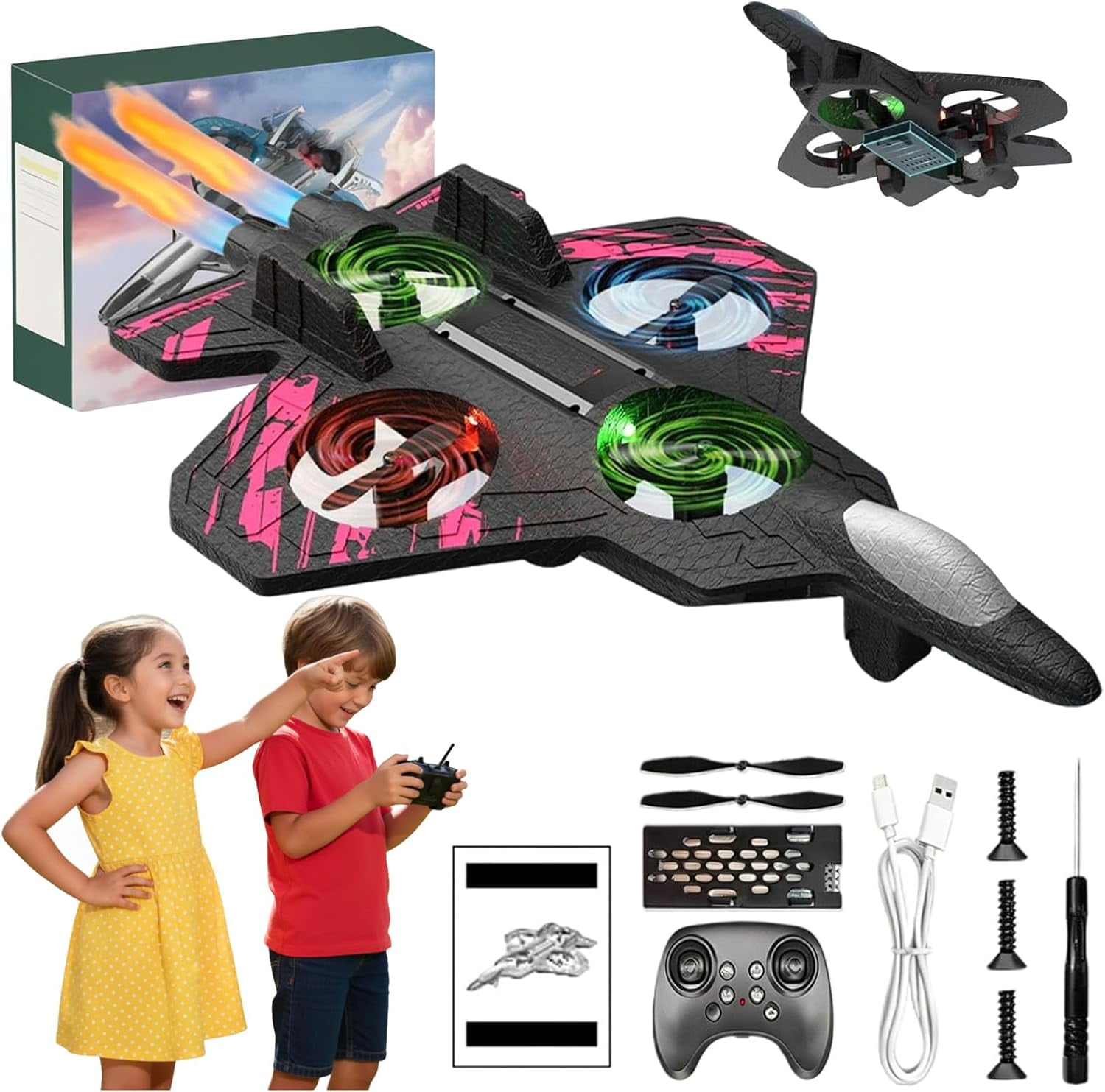 Remote Control Jet Toy - 360 Flips Pink 1 Battery - Walmart.com