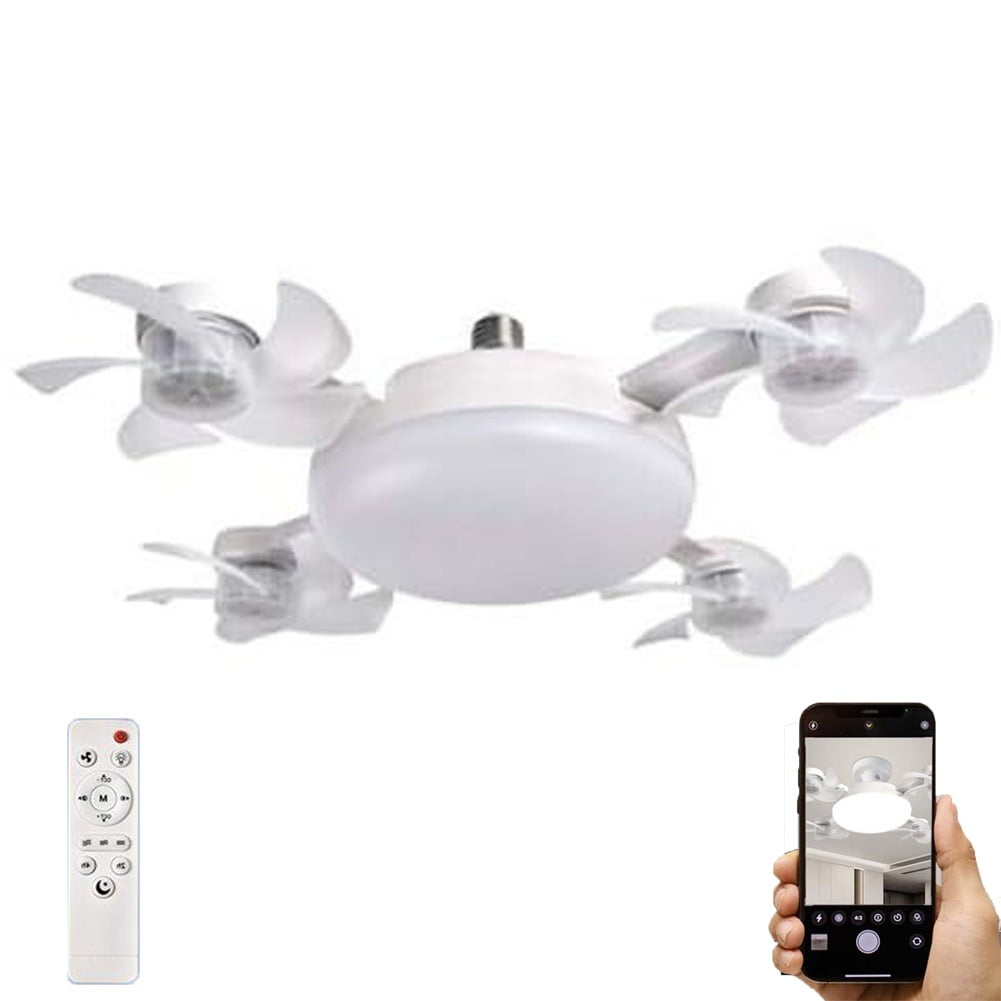 Drone-Style LED Ceiling Fan Light 2-in-1 Folding Ceiling Fan with ...