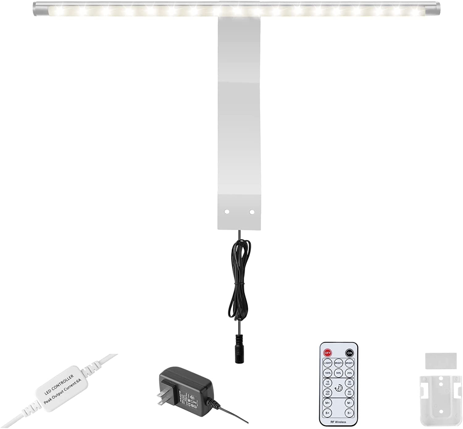 Dimmable LED Picture Light, Remote Control, Rotatable Tube, Timer ...