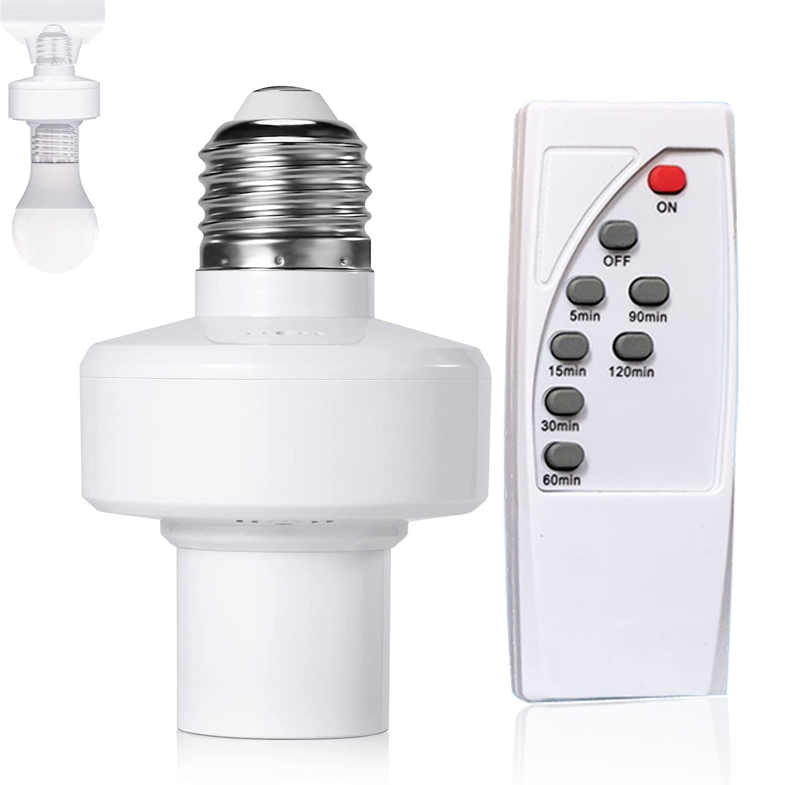 Remote Control Light Bulb Socket, Bukeer E26 E27 Bulb Lamp Holder with ...