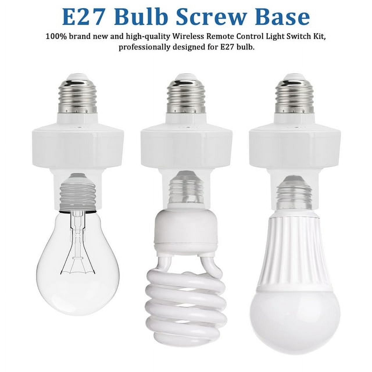 Remote Control Light Socket, 30/60mins Timing Screw in E26/E27 Bulb ...