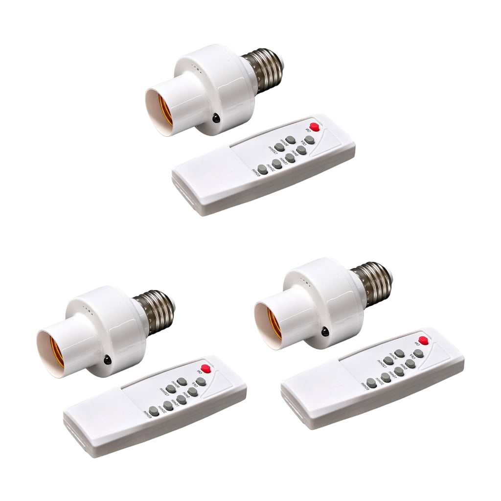 Remote Control Light Socket Light Bulbs Socket Switches Kit with Timer ...