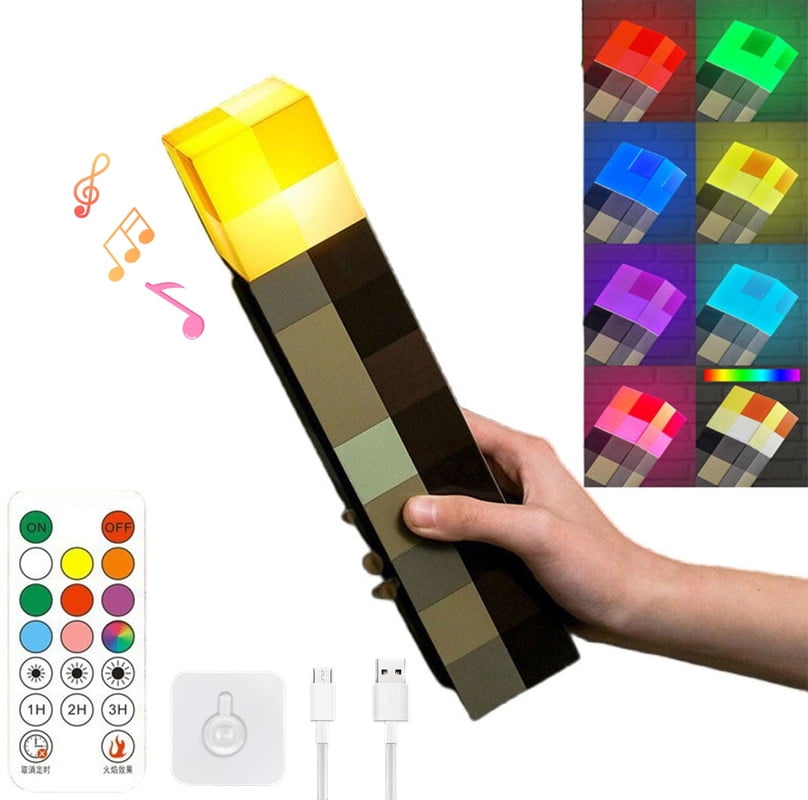 Remote Control Light-up Wall Torch Lamp with Sound Effects,Rechargeable ...