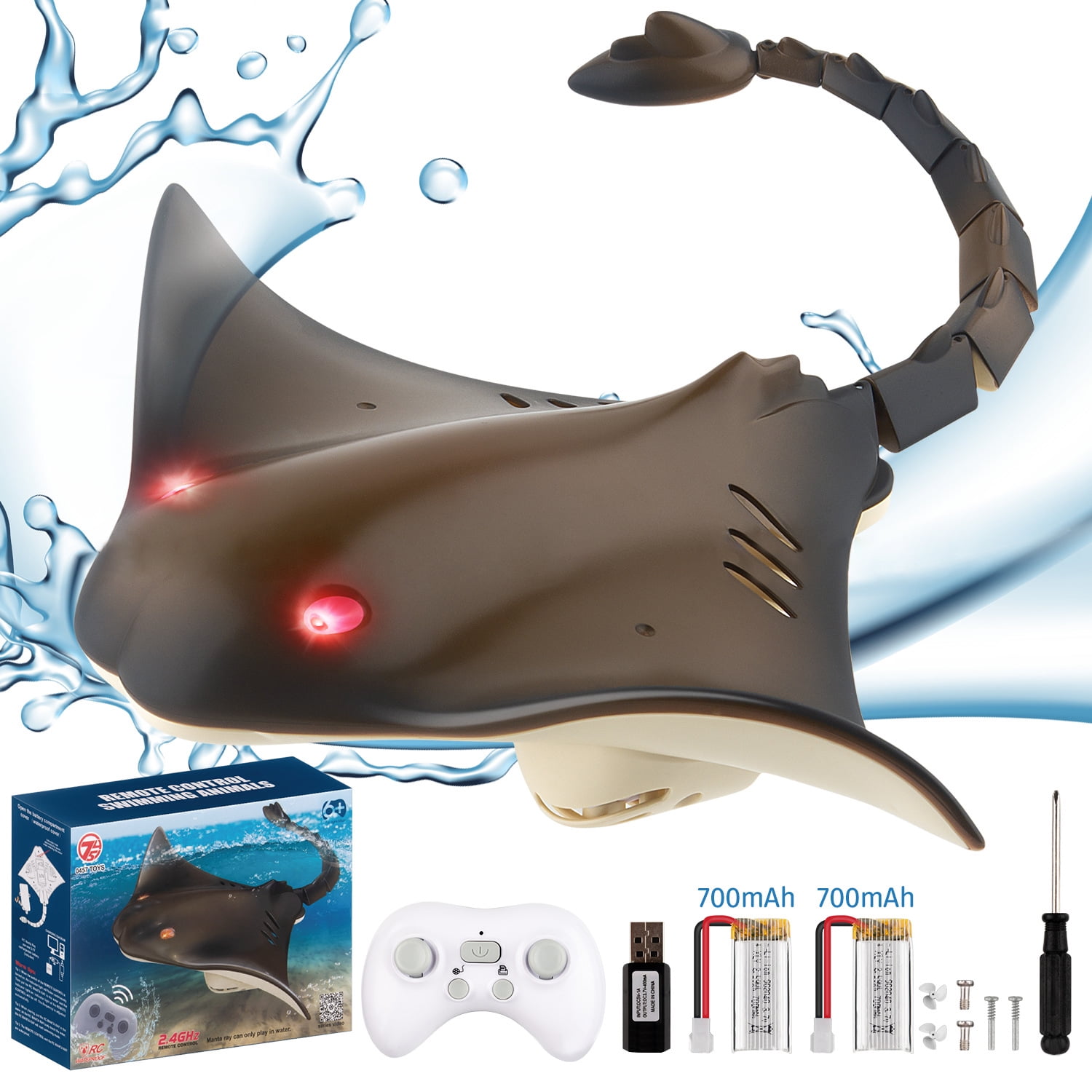 Remote Control Manta Ray Toy, 2.4G High Simulation Devil Ray for Pool ...