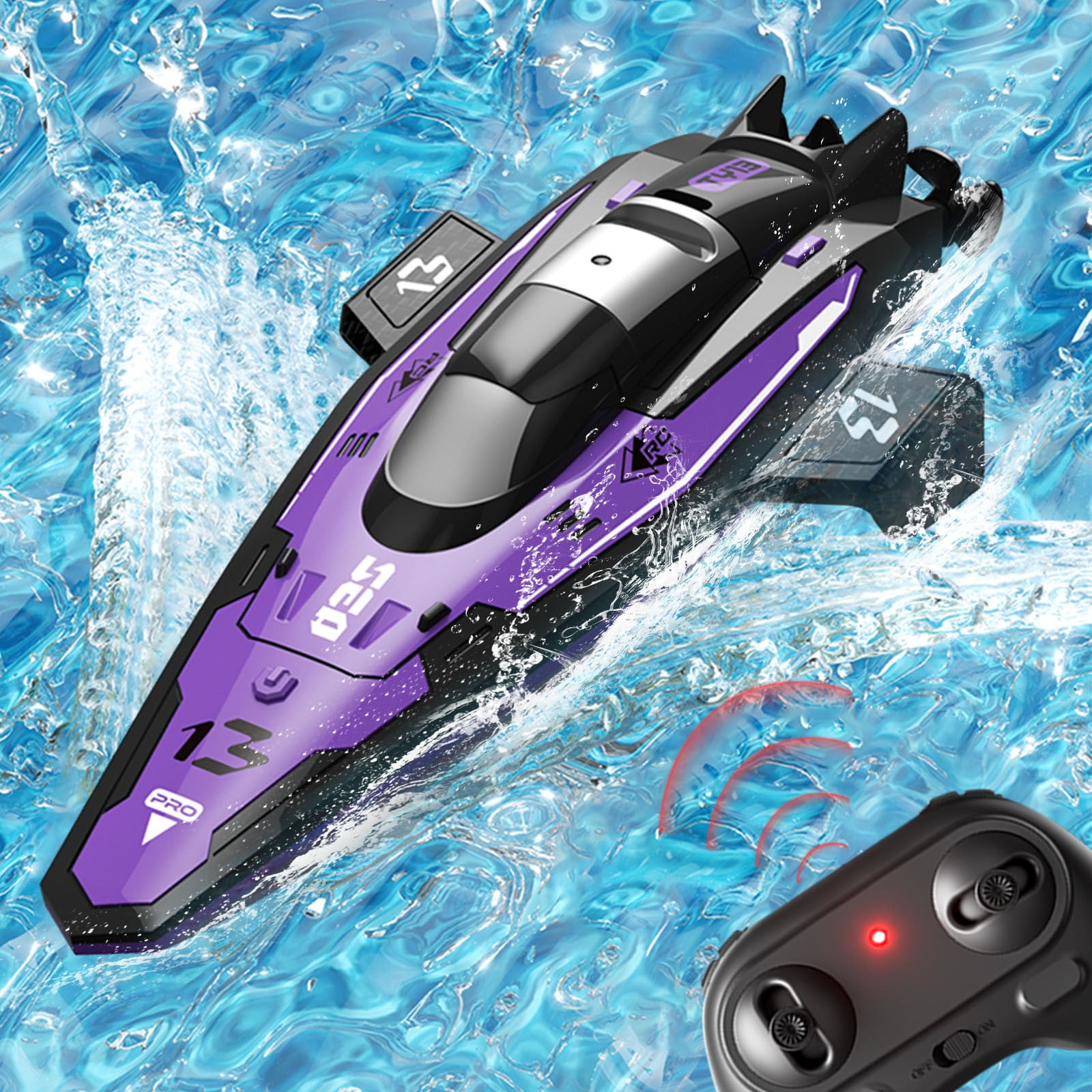 Remote Control Mini Speedboat Stunt Roll | Water Induction Charging ...
