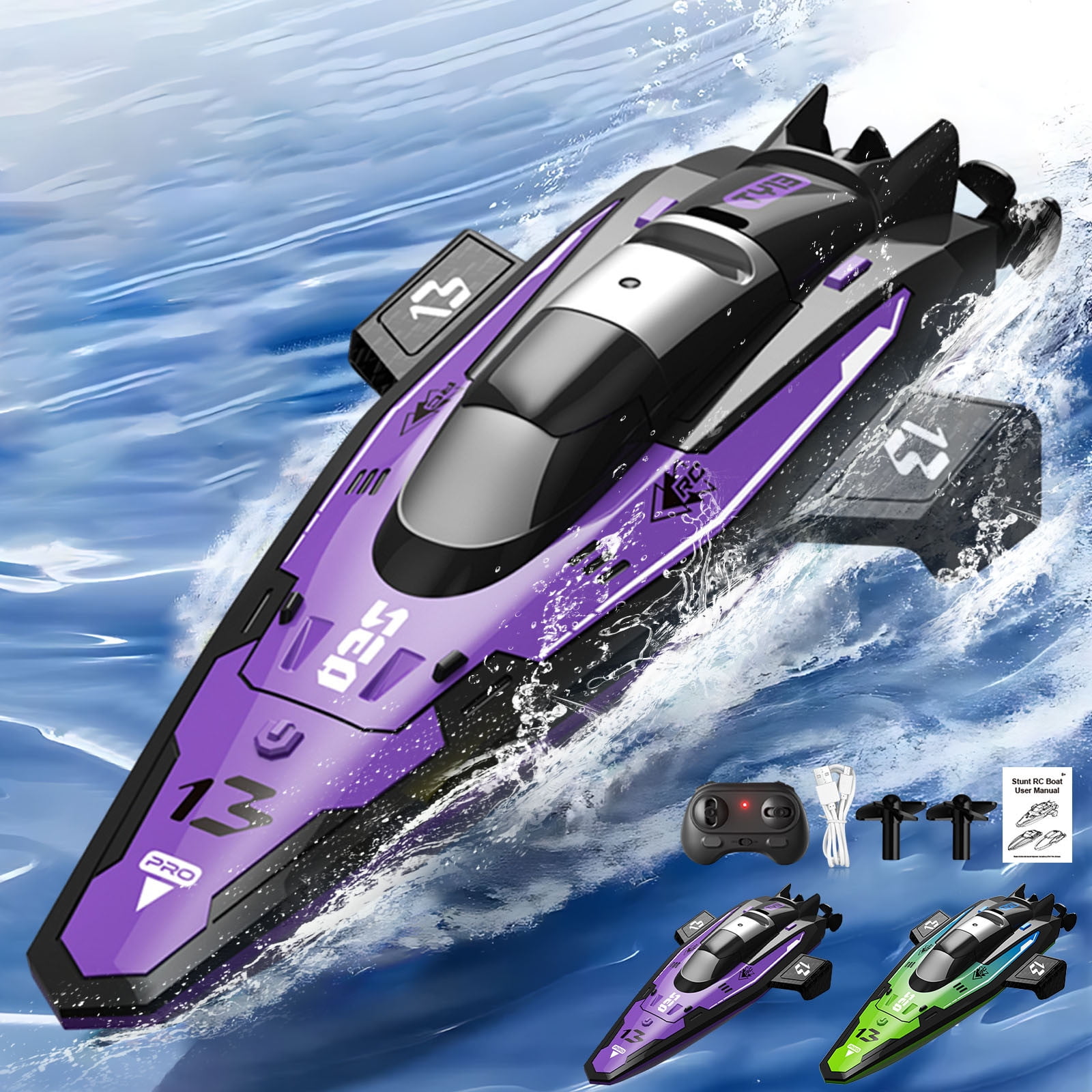 Remote Control Mini Stunt Speedboat | 2.4Ghz Racing Boat | Rechargeable ...