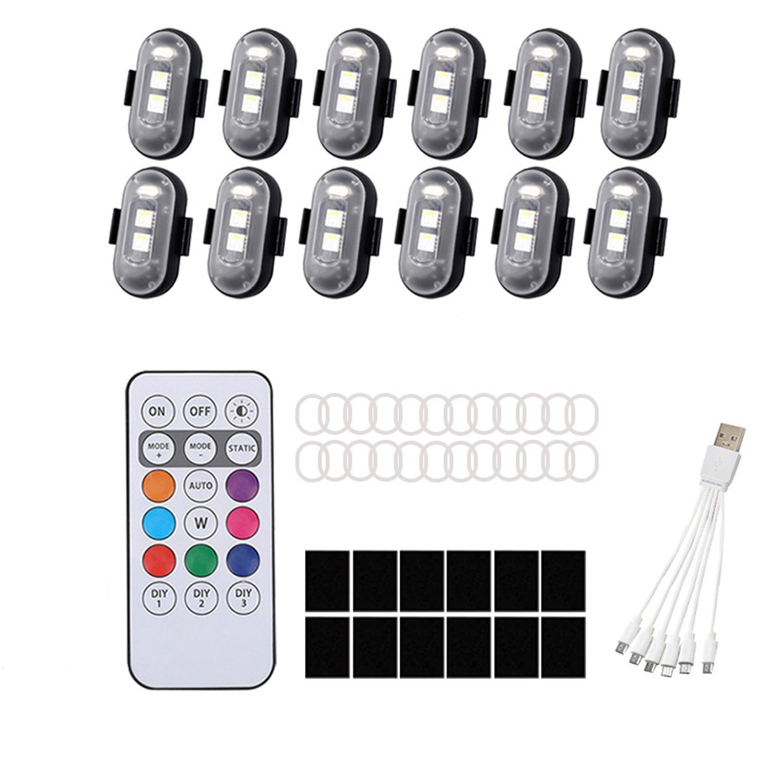 Remote Control Mode Colorful LED Strobe Light Rechargeable for ...
