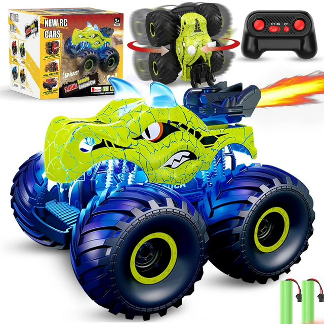 Remote Control Monster Truck, 2.4GHz Dinosaur Remote Control Car with ...