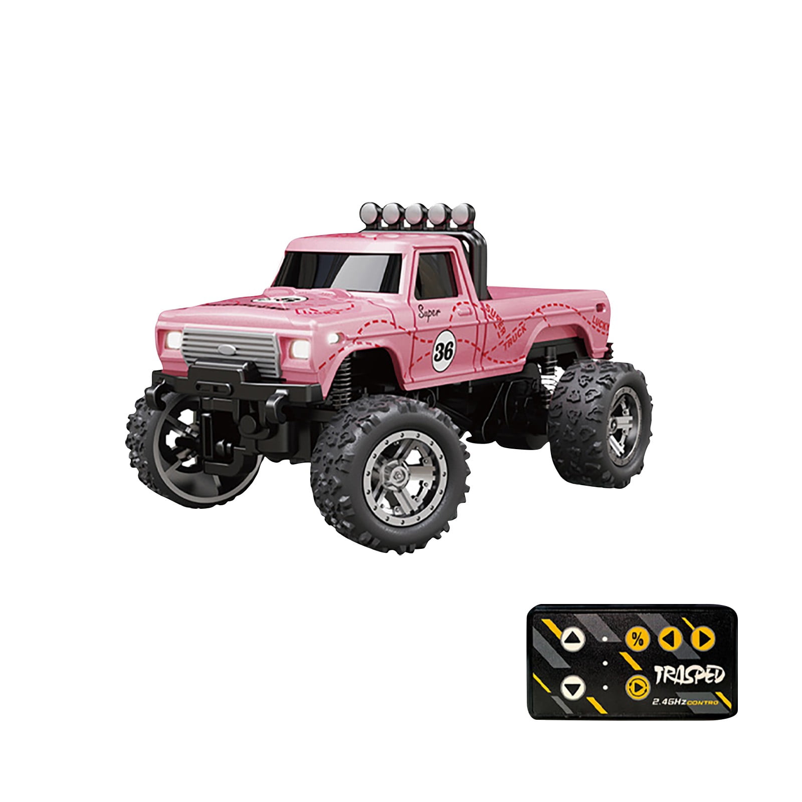Remote Control Monster Truck Toy for Kids, 2.4GHz Off-Road RC Vehicle ...