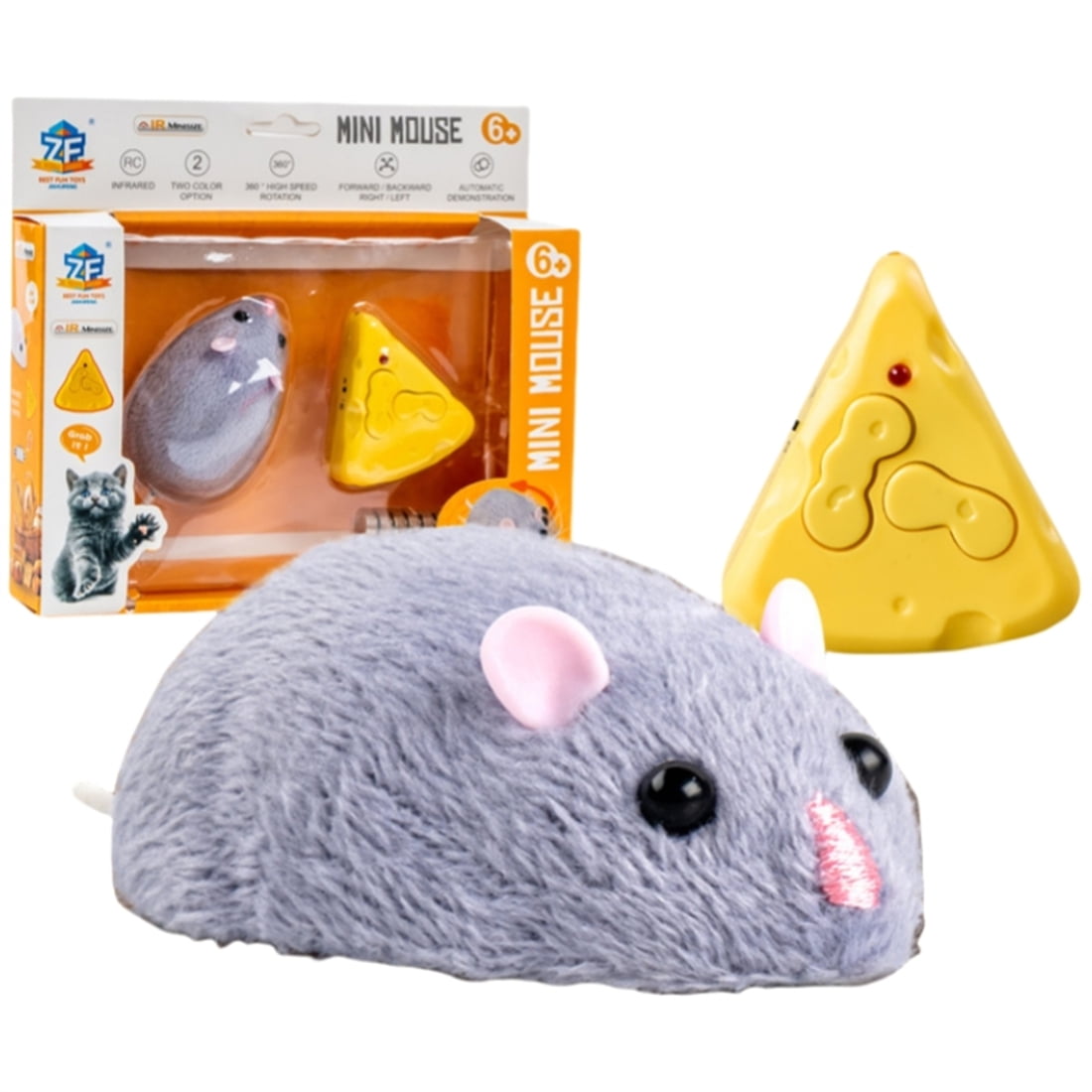 Remote Control Mouse Cat Toy Realistic Fake Mouse Toy Smart Sensing RC ...