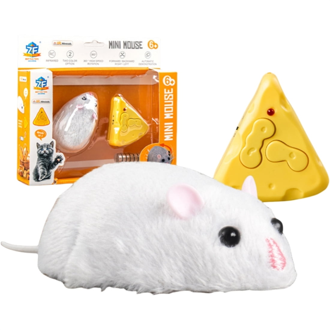 Remote Control Mouse Cat Toy Realistic Fake Mouse Toy Smart Sensing RC ...