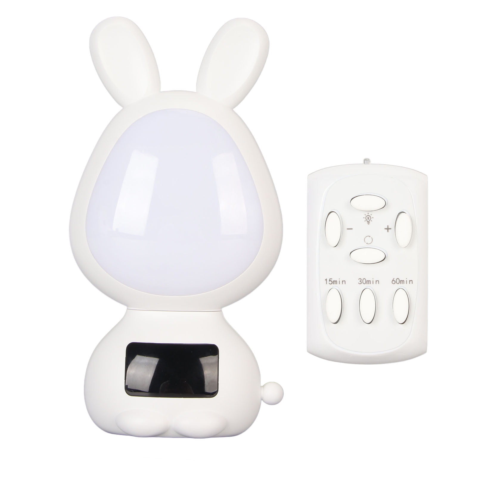 Remote Control Night Light 3 Color Adjustable Night Lamp with Clock ...