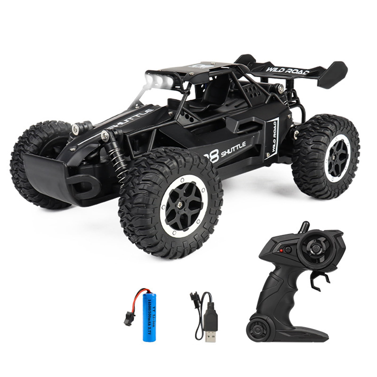 Remote Control Off-Road Car with LED Light - 4 Wheels Drive High-Speed ...