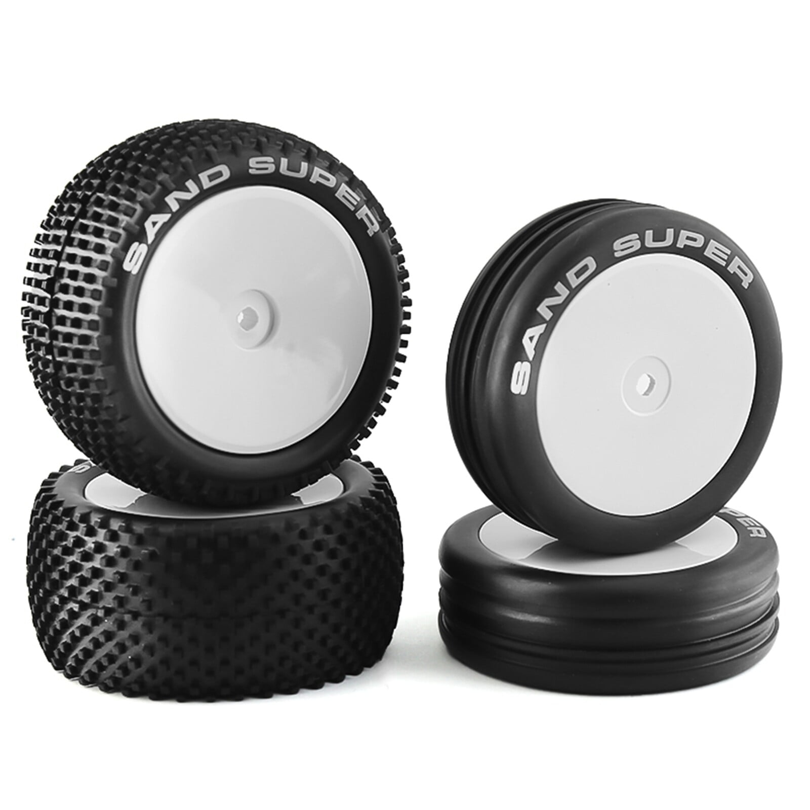 Remote Control Off-Road Rally Car white 82&87mm Tires 4pcs Replacement ...