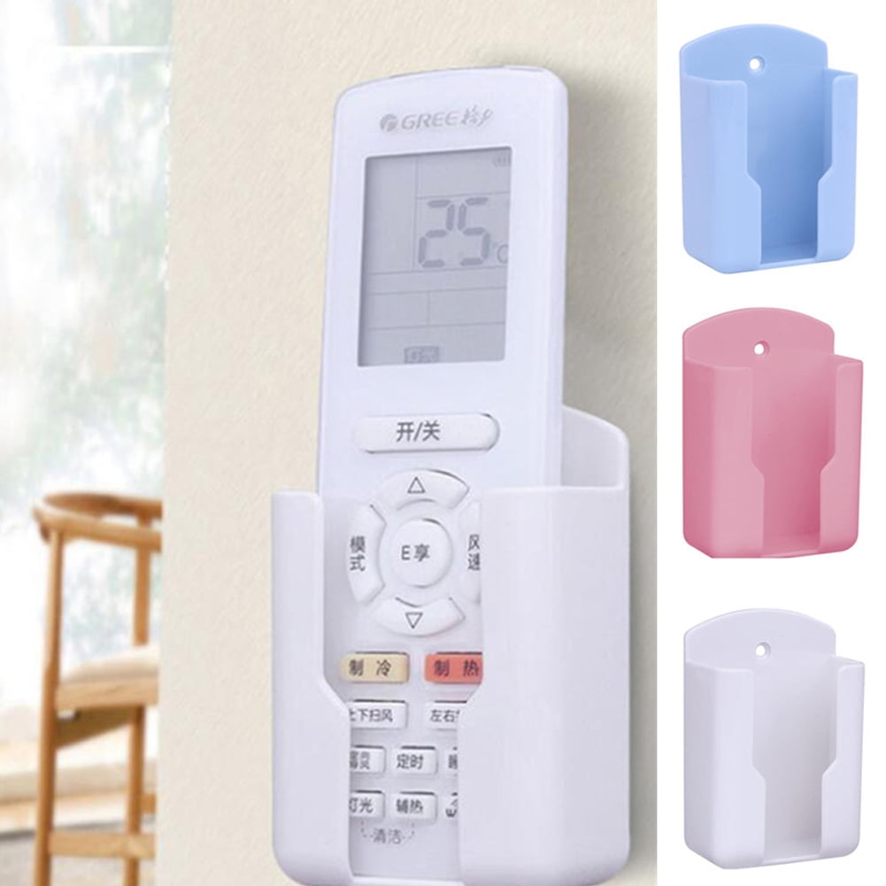 Remote Control Rack Holder Solid Color Wall-Mounted Organizer Self ...