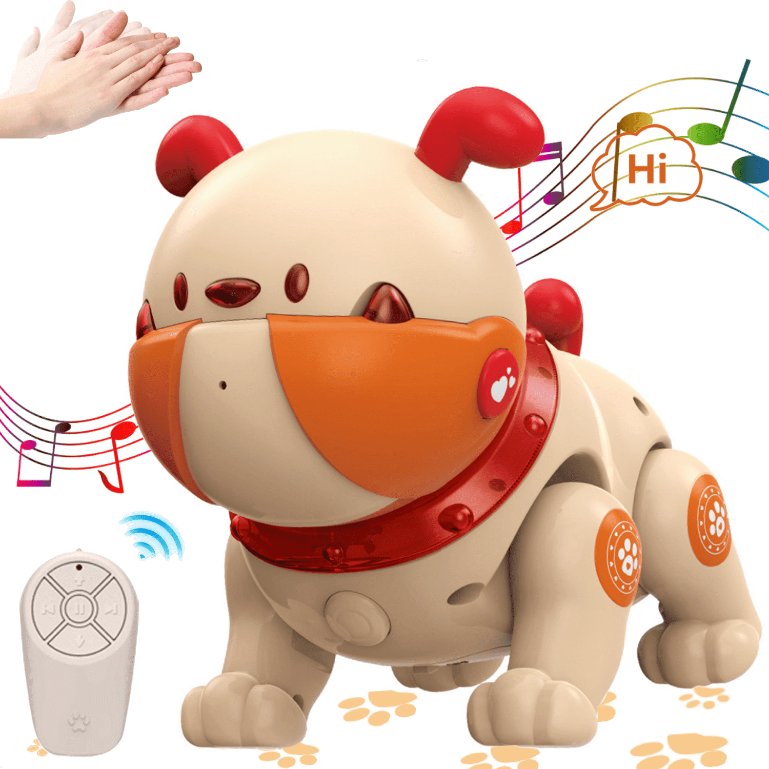 Remote Control Robot Dog Toy,Interactive Robo Dog with Music and ...