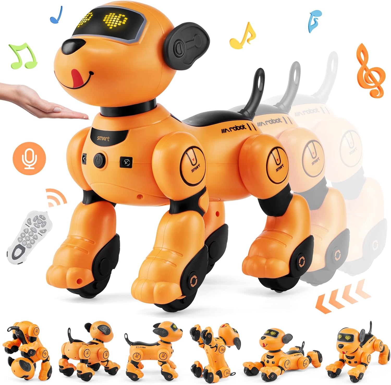 Remote Control Robot Dog Toy, RC Dog Programmable Smart Interactive ...