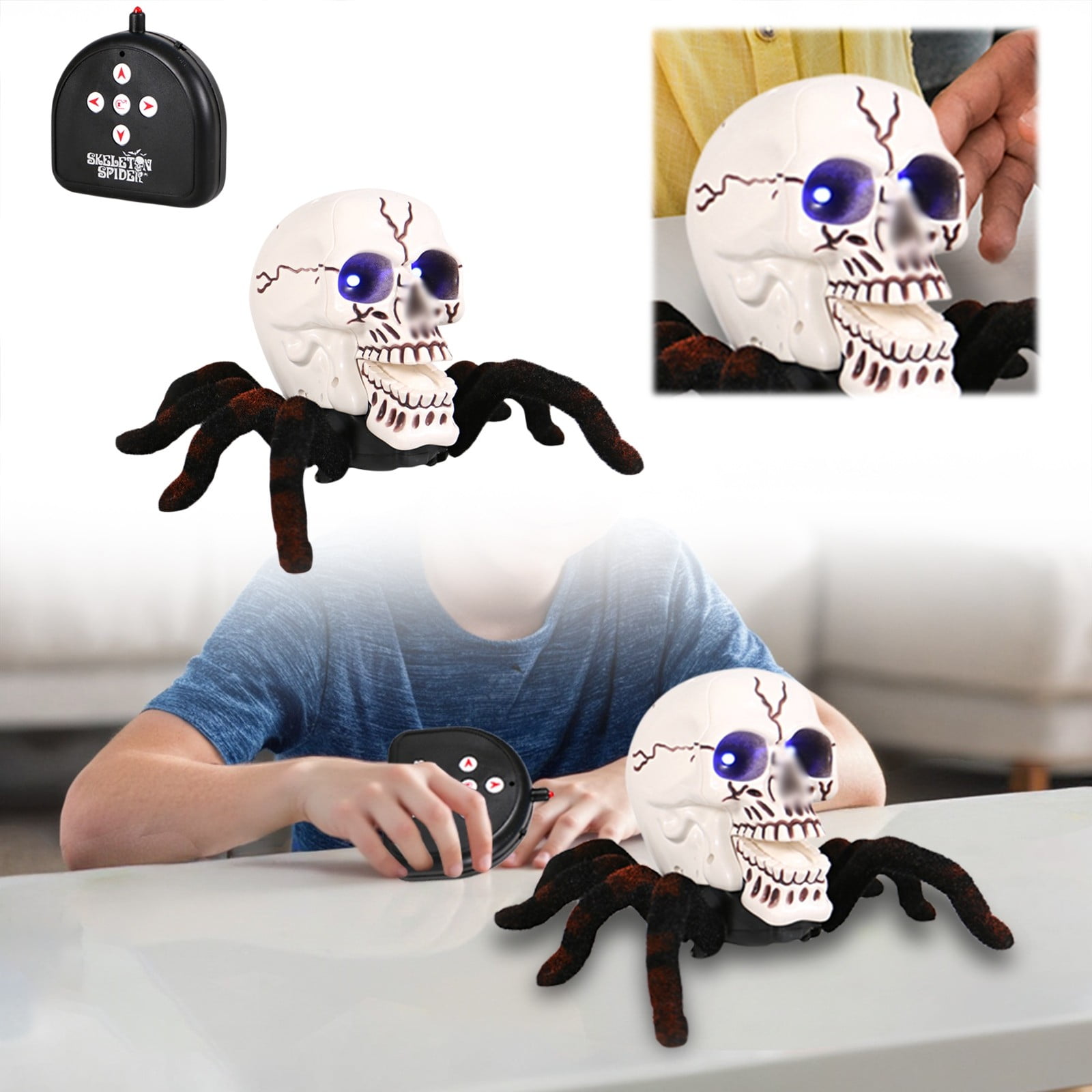 Remote Control Robot Halloween Skeleton Toy with LED Lights for Kids ...