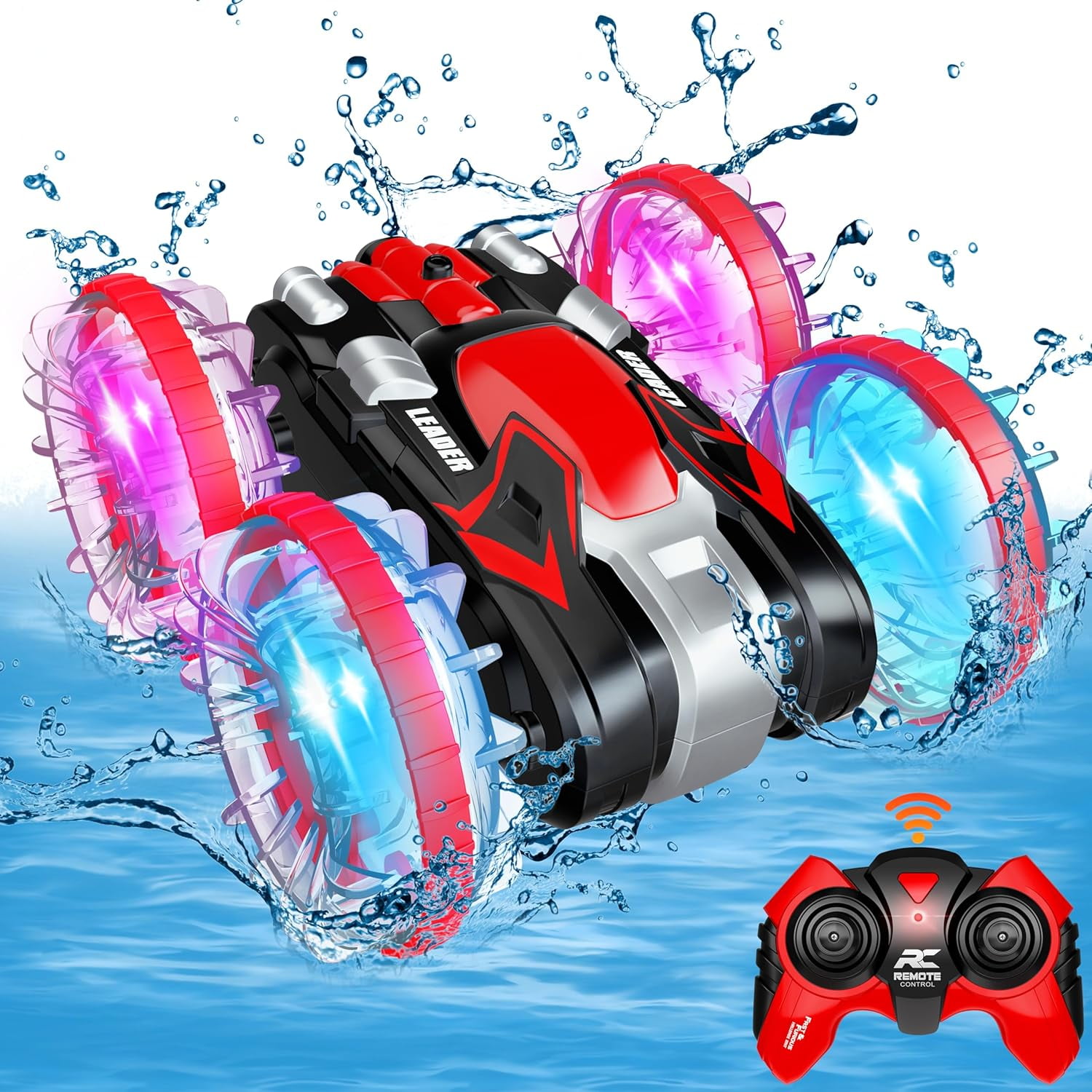 Remote Control Shark Toy 1:16 Scale Amphibious RC Car for Kids 2.4GHz ...