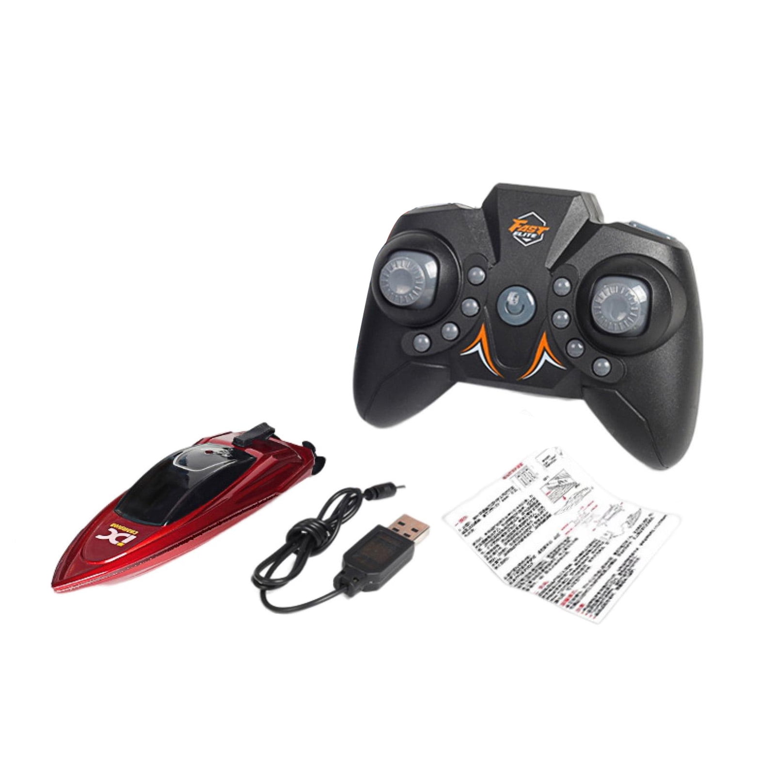 Remote Control Speedboat Set - Rechargeable Waterproof Capsize ...