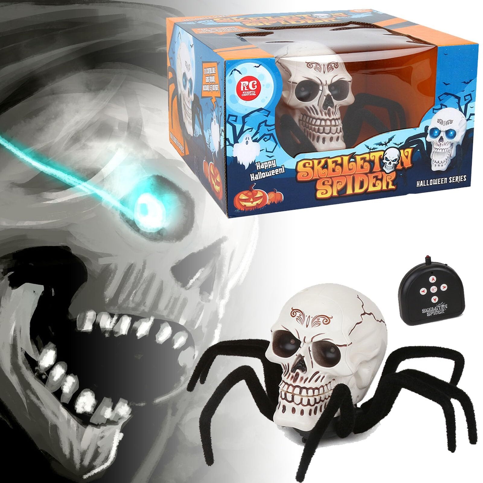 sw Remote Control Spider Halloween Toys - Halloween Skeleton Decor ...