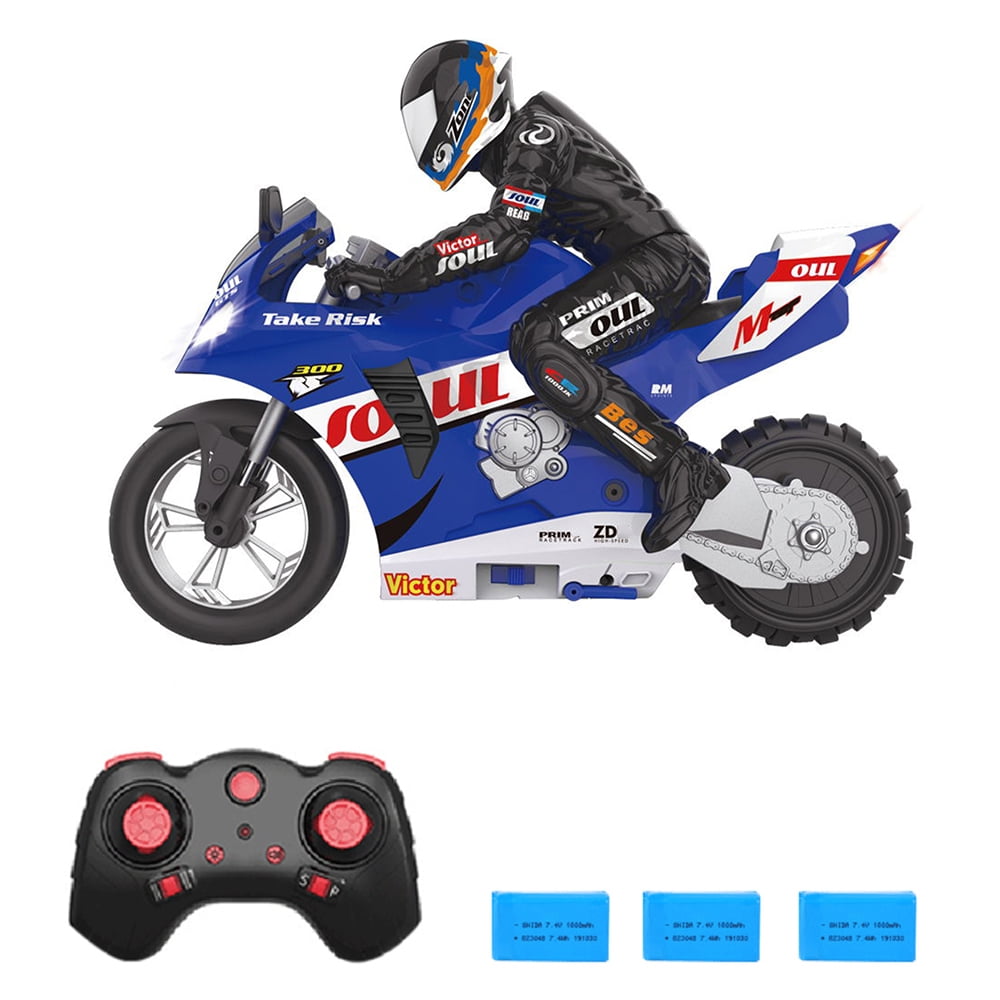 Remote Control Stunt Motorcycle Self Balancing Stunt Motorcycle 1/6 2 ...