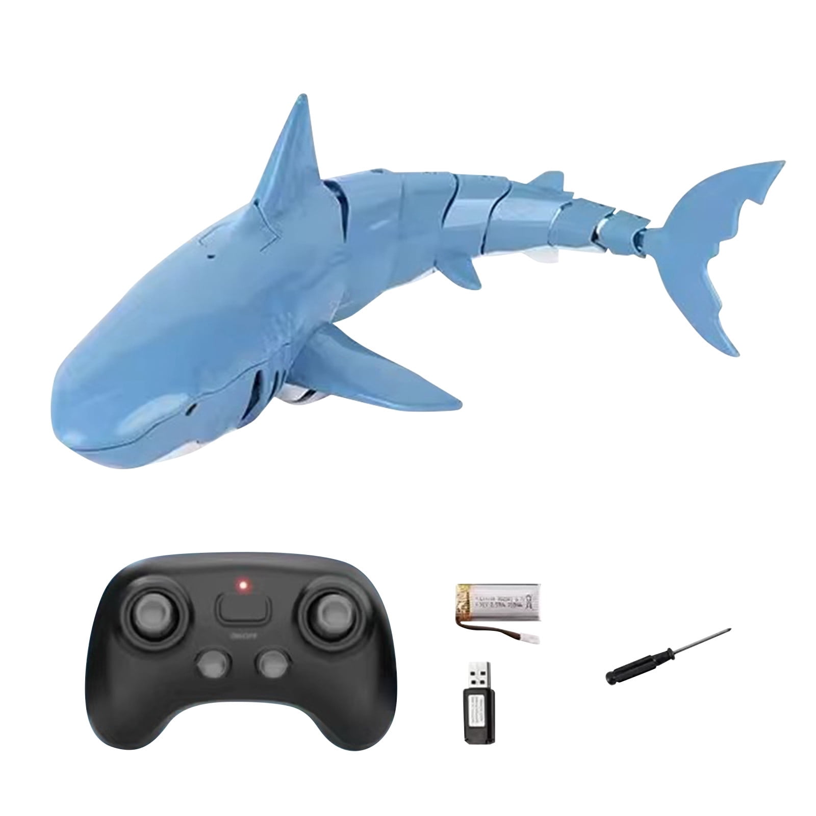 Remote Control Swimming Shark Toy - Electric Blue Simulation Fish for ...