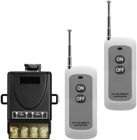 Remote Control Switch 12V,DC 12V/24V/ 40A Relay Wireless Lights Switch ...