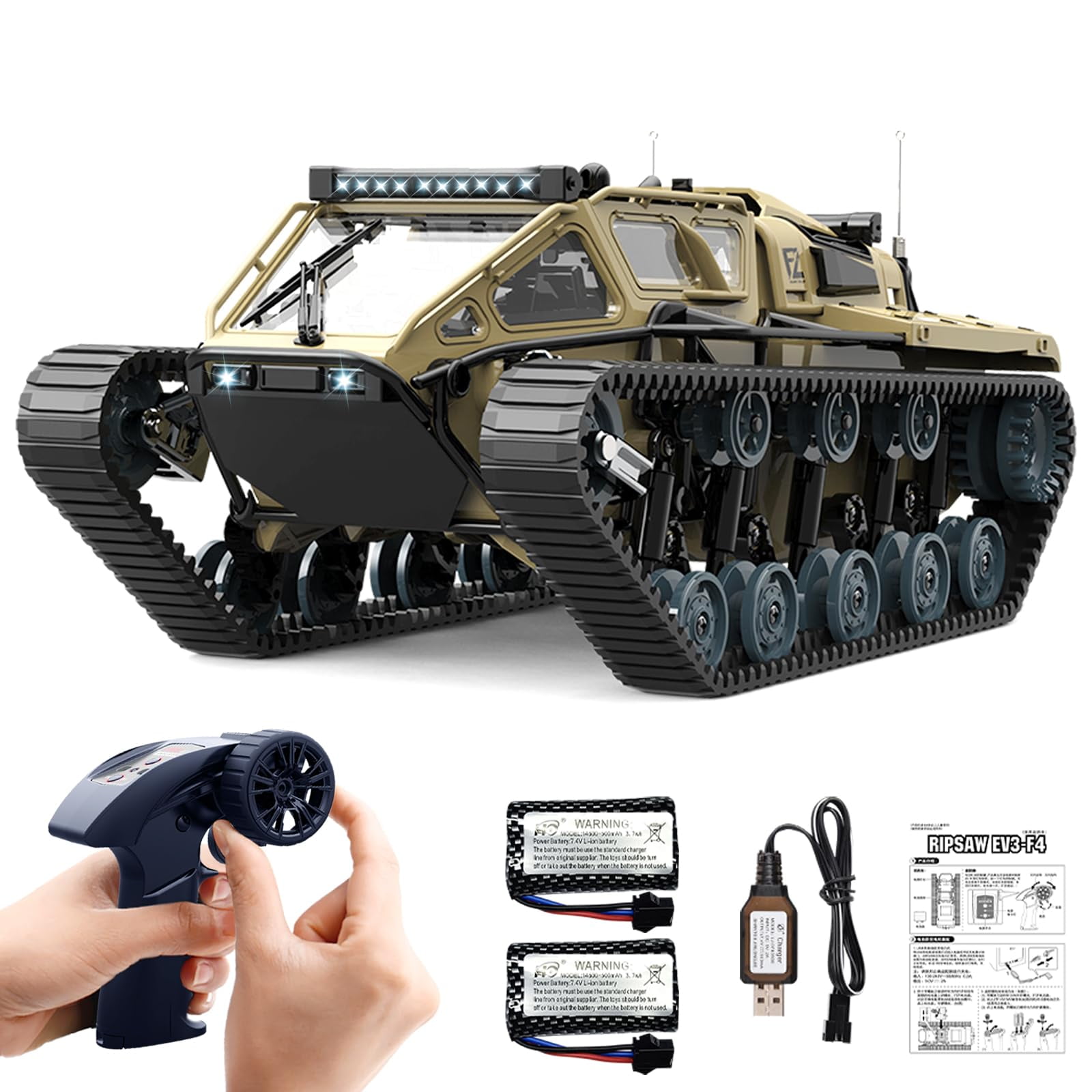 Remote Control Tank 1/16 Scale High Speed RC Tank Offroad Crawler for Kids, 2.4Ghz Remote ...