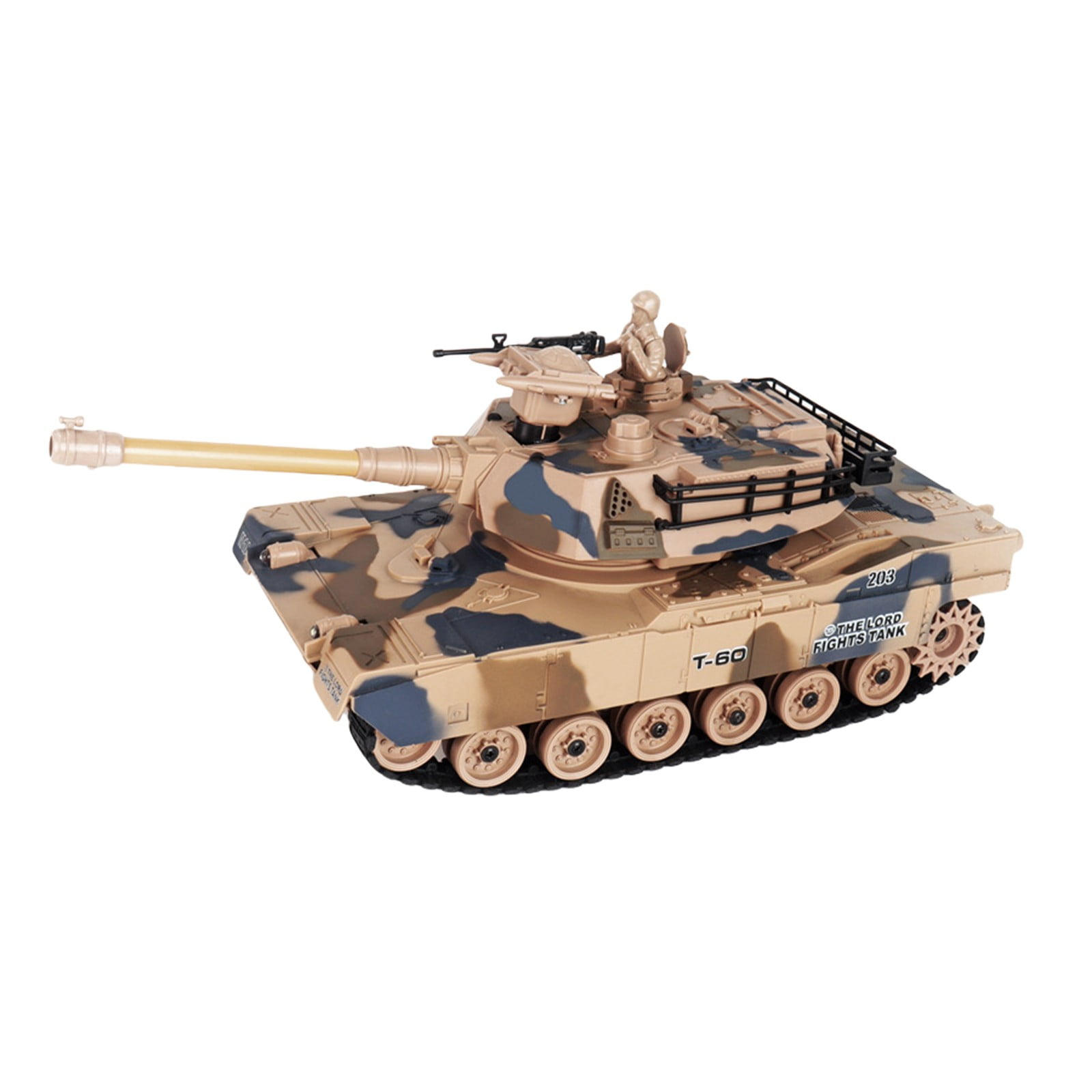 Remote Control Tank With Rotating Turret And Sound Effects 16X8X6In ...